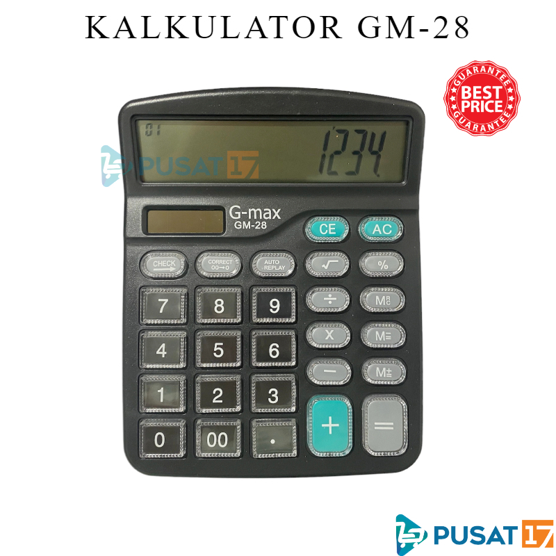 Jual PUSAT17 KALKULATOR GM28 KALKULATOR DESKTOP MEJA KANTOR DAGANG ...