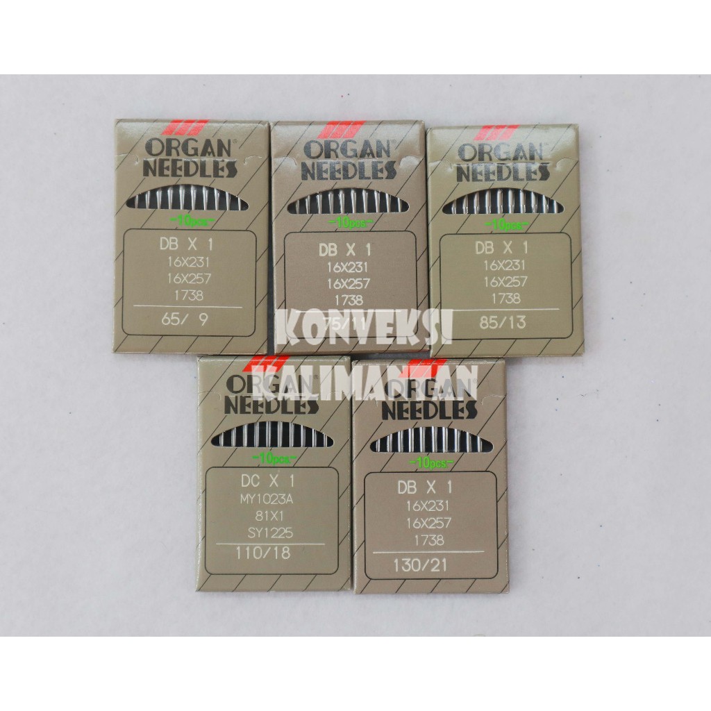Jual Jarum Mesin Jahit High Speed Industri DB ORGAN NEEDLES Typical Juki Jack Brother (Per Kotak ...