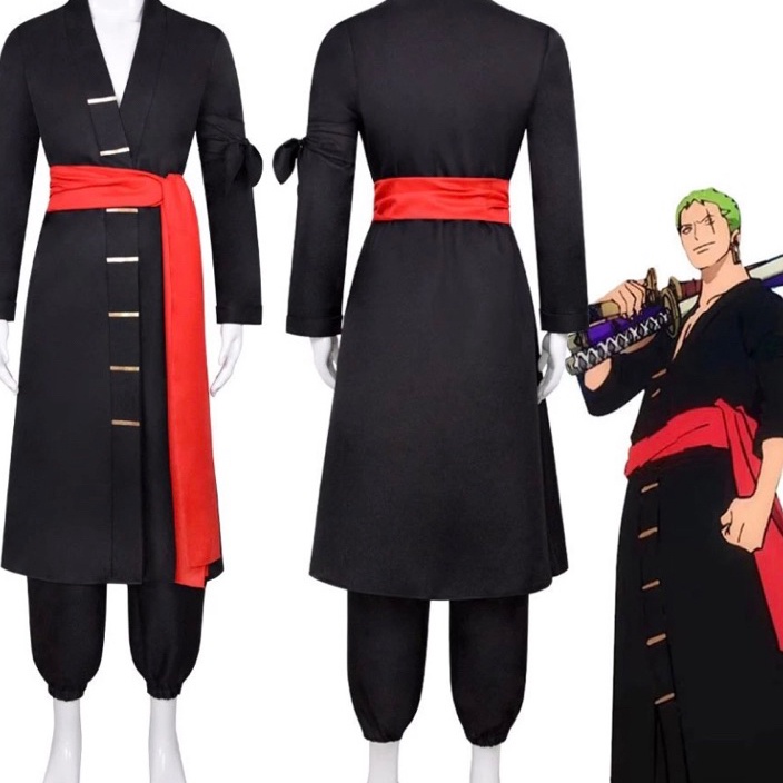 Jual Ready Stock haori cosplay baju kimono jubah one piece luffy zoro ...