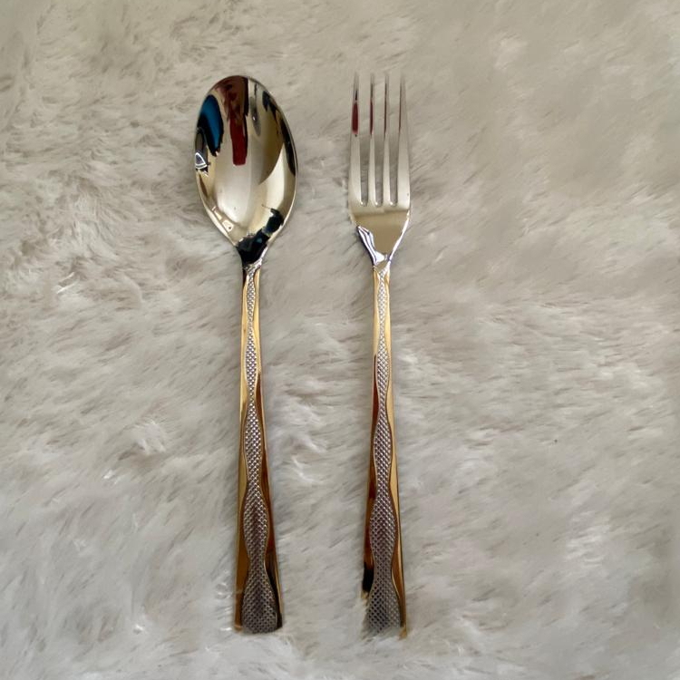 Jual Sendok Stainless Sendok Garpu Sultan Sendok Mewah Set Peralatan ...