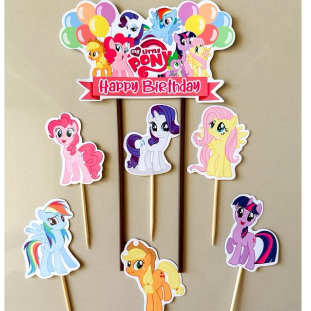 Jual TOPPER LITTLE PONY 001 / CAKE TOPPER LITTLE PONY 001 / TOPPER KUE ...