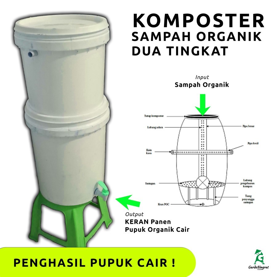 Jual Komposter Organik Double Container (2 Tingkat), Organic Waste ...