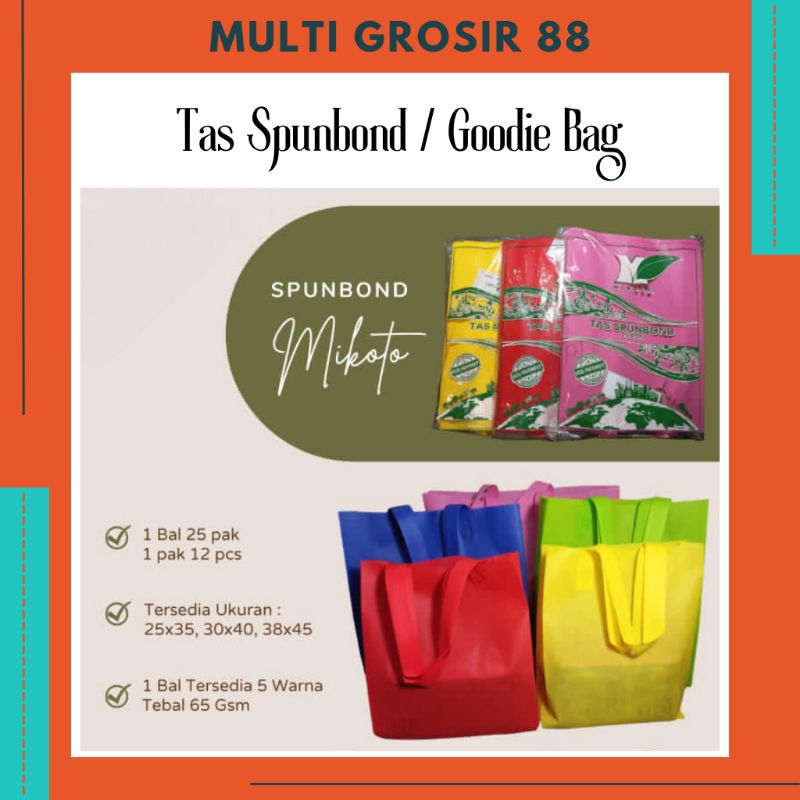 Jual MG88 1 pcs (38 x 45) Tas Kain / Kantong Spunbond / Goodie Bag / Tas Belanja / Kantong Box ...