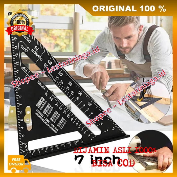 Jual High Precision Alluminium Alloy Penggaris Segitiga Aluminium 7 ...