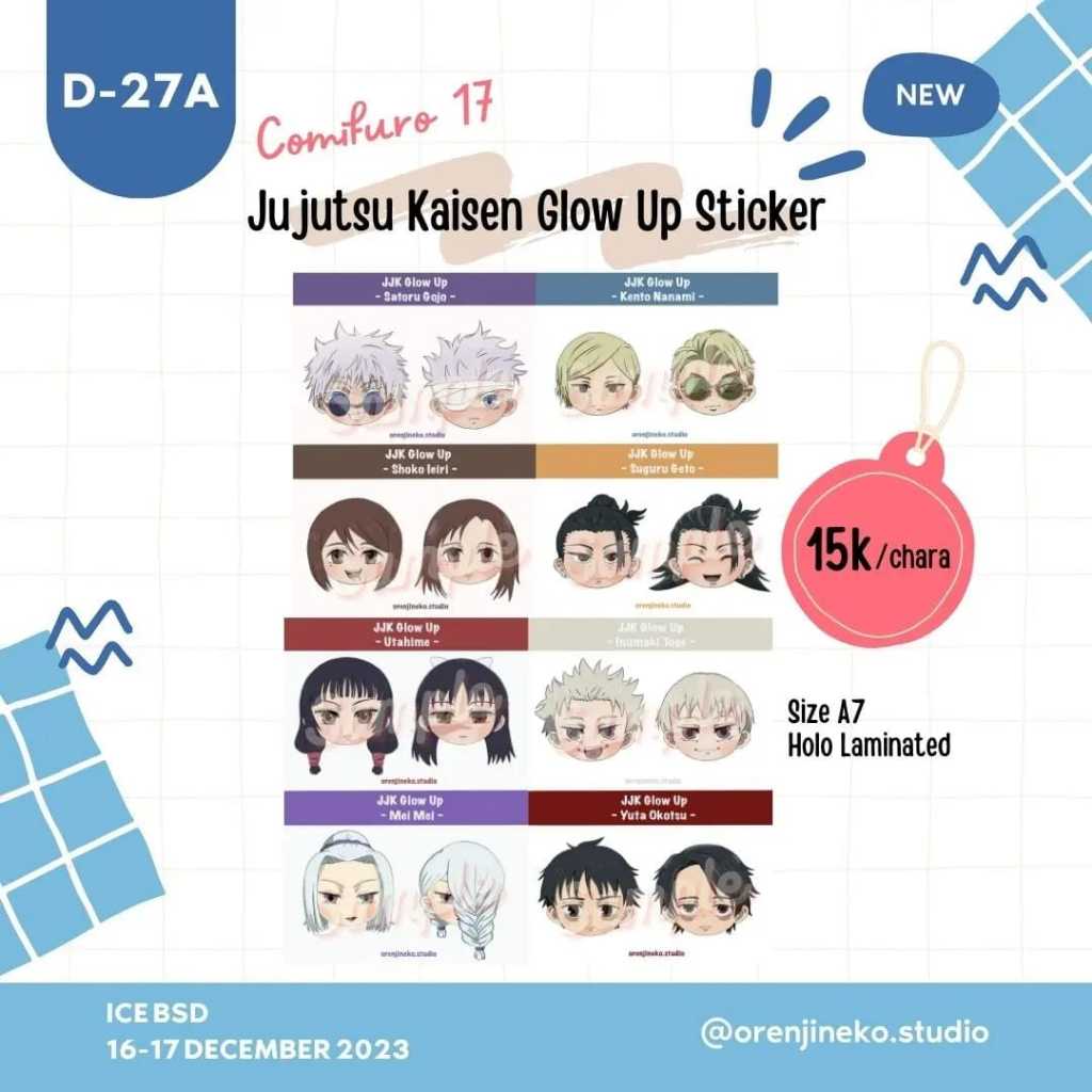 Jual Jujutsu Kaisen Glow Up Sticker | Shopee Indonesia