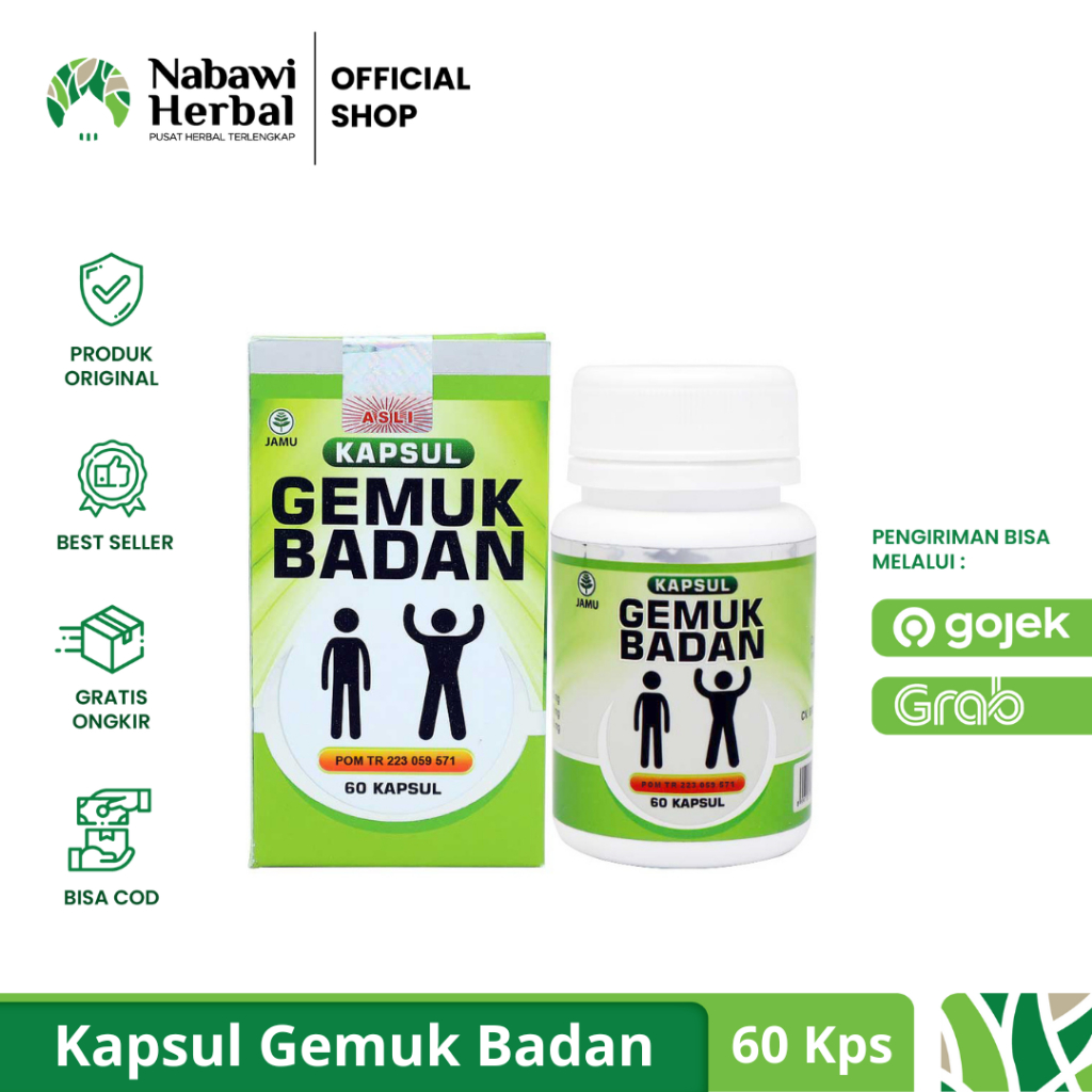 Jual GRIYA AN NUR - Gemuk Badan Penggemuk Badan Isi 60 Kapsul | Shopee ...