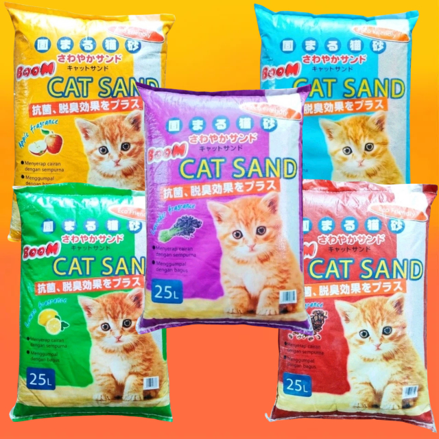 Jual BOOM CAT SAND PASIR KUCING CAT SAND 25 LITER PASIR KUCING PASIR ...