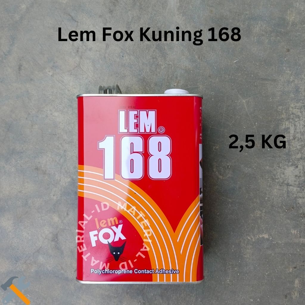 Jual Lem Fox Kuning 168 2,5 Kg Galon HPL Kayu Triplek Furniture Meja ...