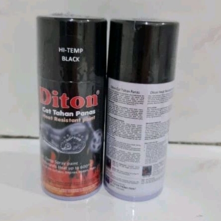 Jual DITON Cat Semprot 150cc HTB HTS Hi Temp Black Silver Spray Paint Pilok Pilox | Shopee Indonesia