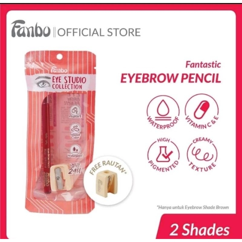 Jual PENSIL ALIS FANBO COKLAT FREE RAUTAN kemasan terbaru | Shopee ...