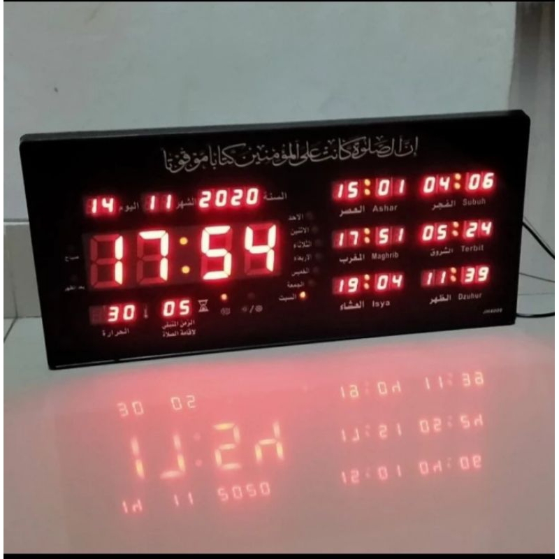 Jual Jam Digital LED Jadwal Sholat Mushola Masjid Fitur Adzan Otomatis ...