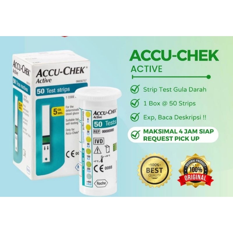 Jual Accu Chek Active / Test strip Glukosa / Accuchek Active | Shopee ...