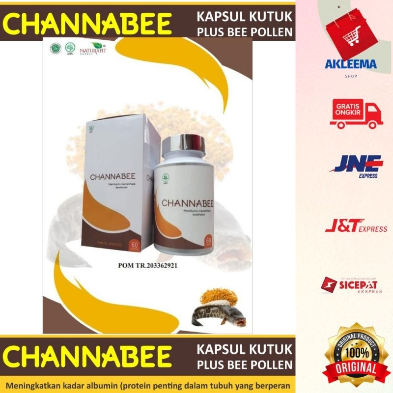 Jual Channa B Pollen 60 Kapsul/Kapsul Ikan Kutuk Gabus Plus Beepoleen ...