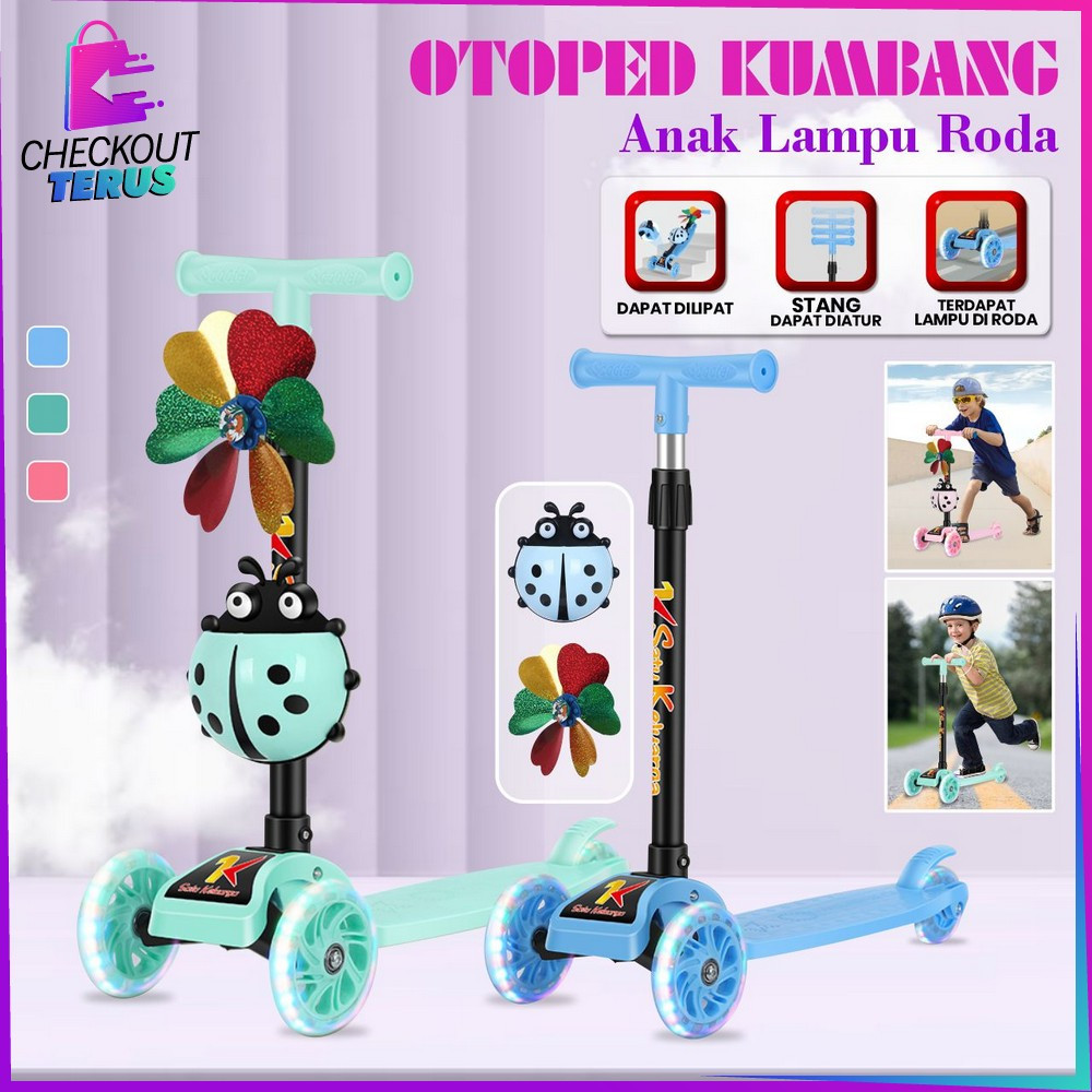 Jual CT M95 Mainan Otopet Scooter Anak Motif Kumbang Roda 3 Bisa Lipat ...