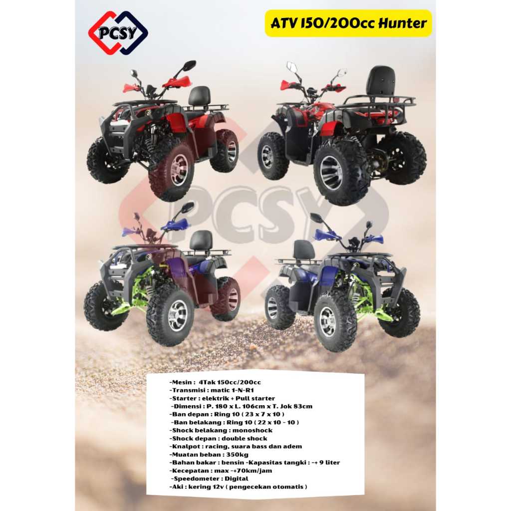 Jual ATV Hunter 200cc matic | Shopee Indonesia