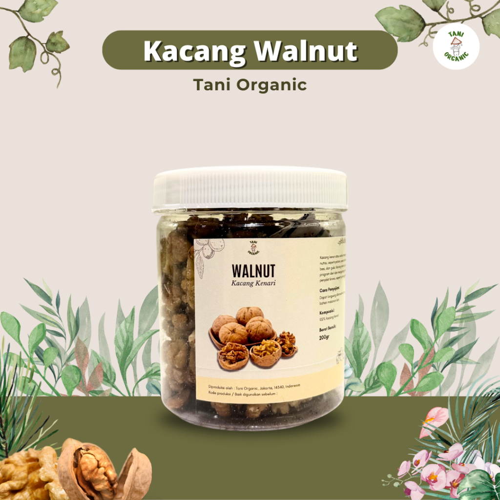 Jual Tani Organic Walnut Roasted 200 gram Toples - Kacang Walnut ...