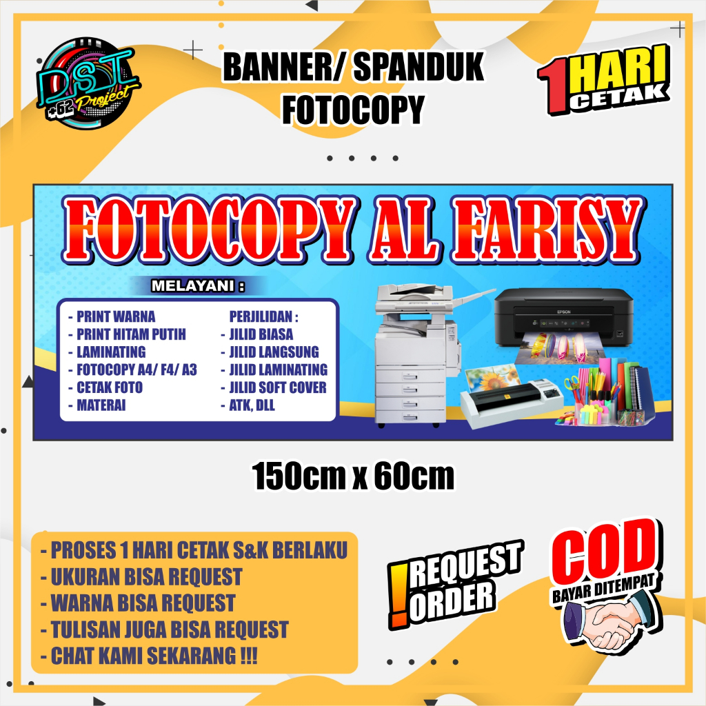 Jual BANNER / SPANDUK FOTOCOPY 150cm X 60cm | Shopee Indonesia