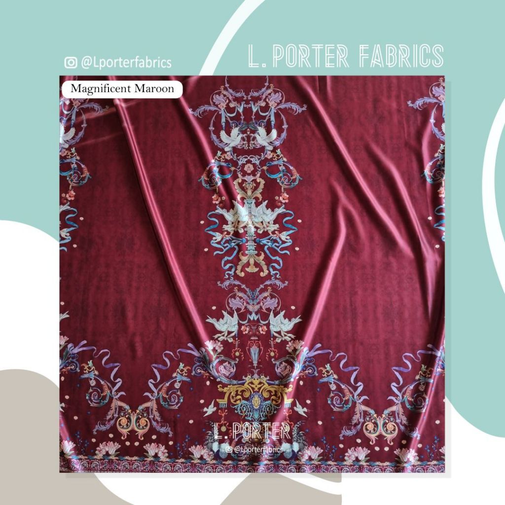 Jual Kain Cheongsam Kain Sangjit Kain L. Porter Fabrics Minor Defect ...