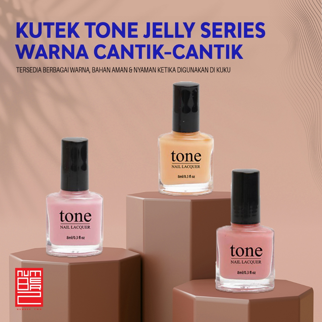 Jual Kutek kuku tone jelly series non peel off gel transparan warna ...