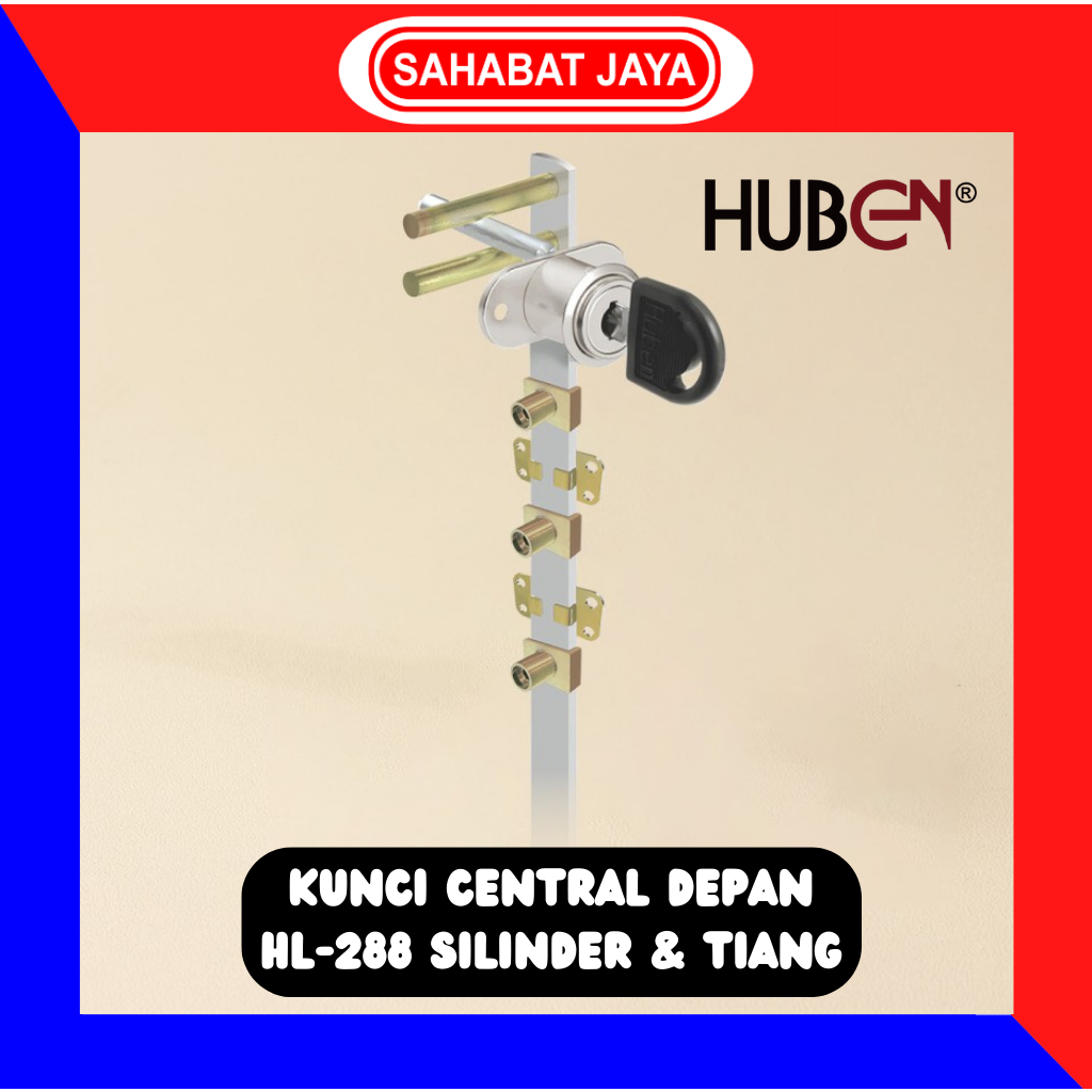 Jual HUBEN Kunci Laci Sentral Central Depan Silinder dan Tiang HL 288 Meja Kantor | Shopee Indonesia