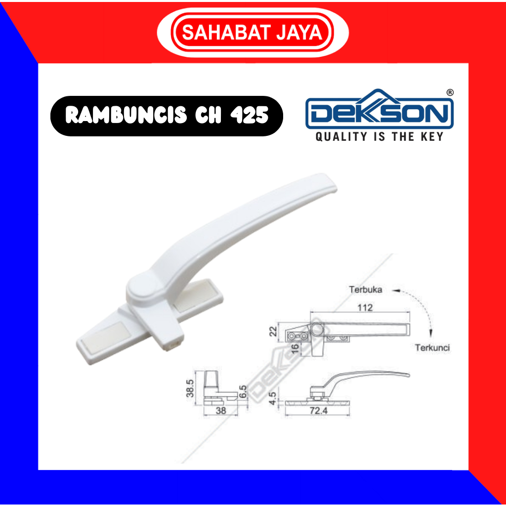 Jual Rambuncis Jendela / Casement Handle Aluminium Dekkson CH 425 ...