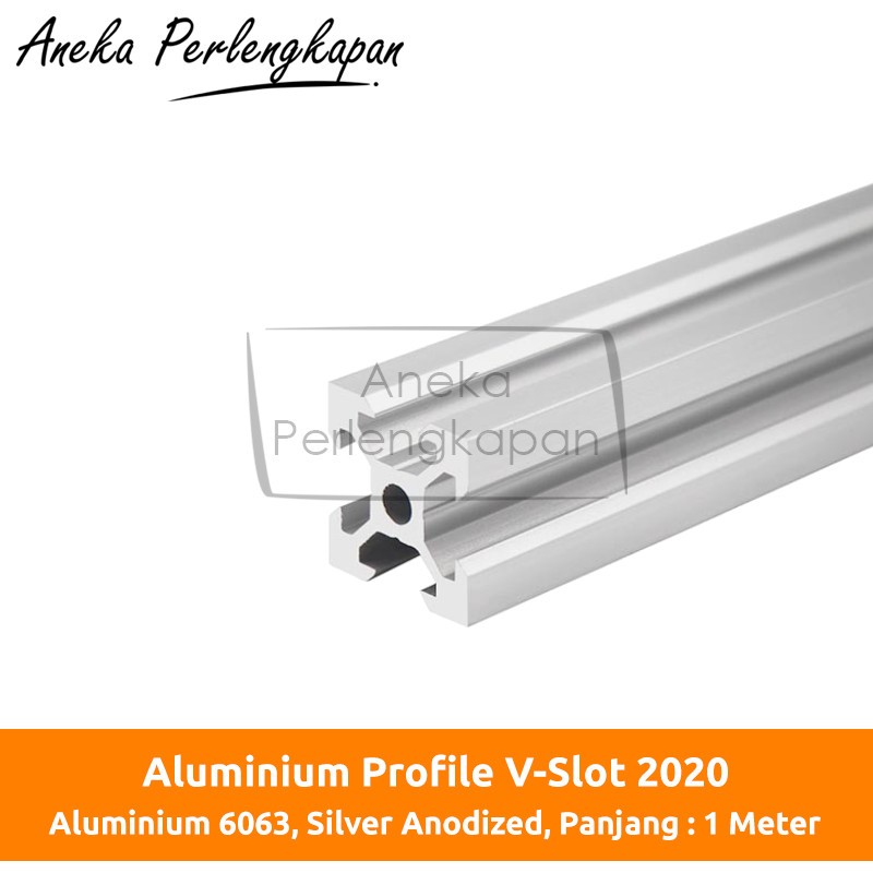 Jual Aluminium Profile / Extrusion A6063 V Slot 2020 Linear Rail Silver | Shopee Indonesia
