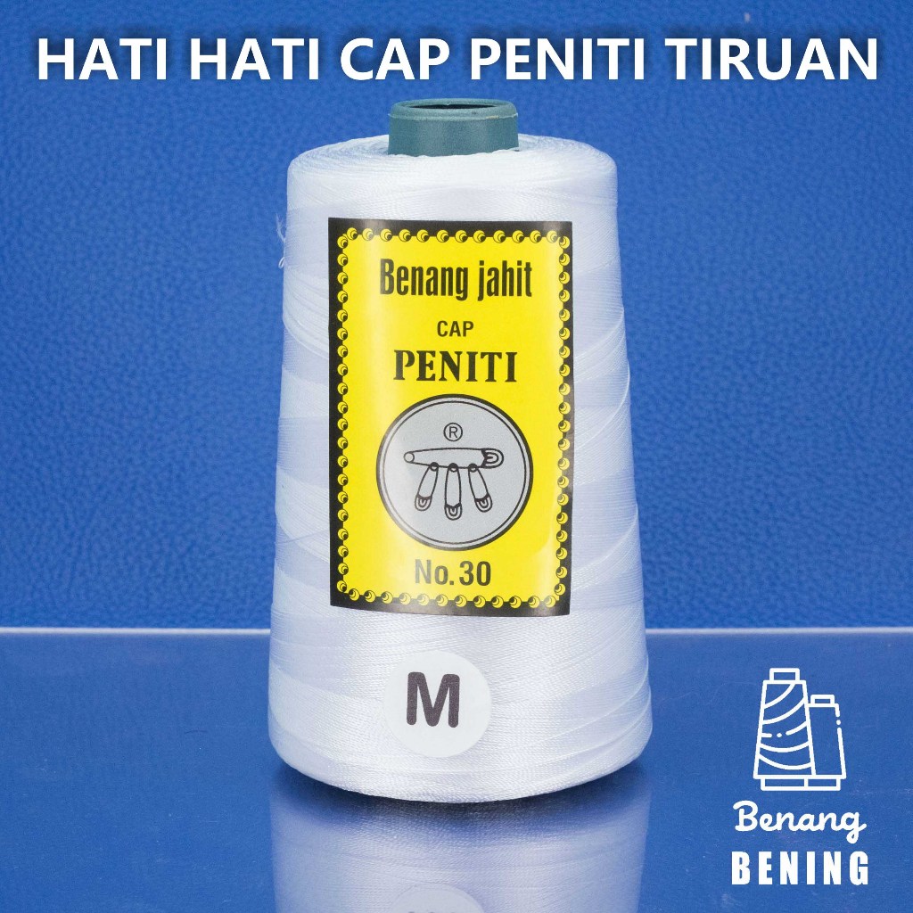 Jual BENANG NYLON NO.30 / D30 CONES CAP PENITI - WARNA M (PUTIH ...