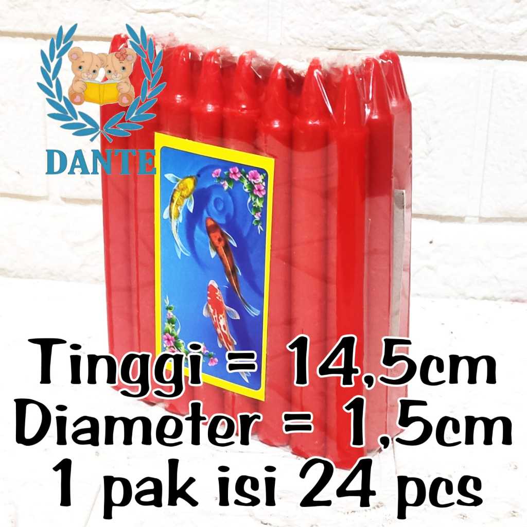 Jual Lilin Merah 1 pak isi 24 Batang | Shopee Indonesia