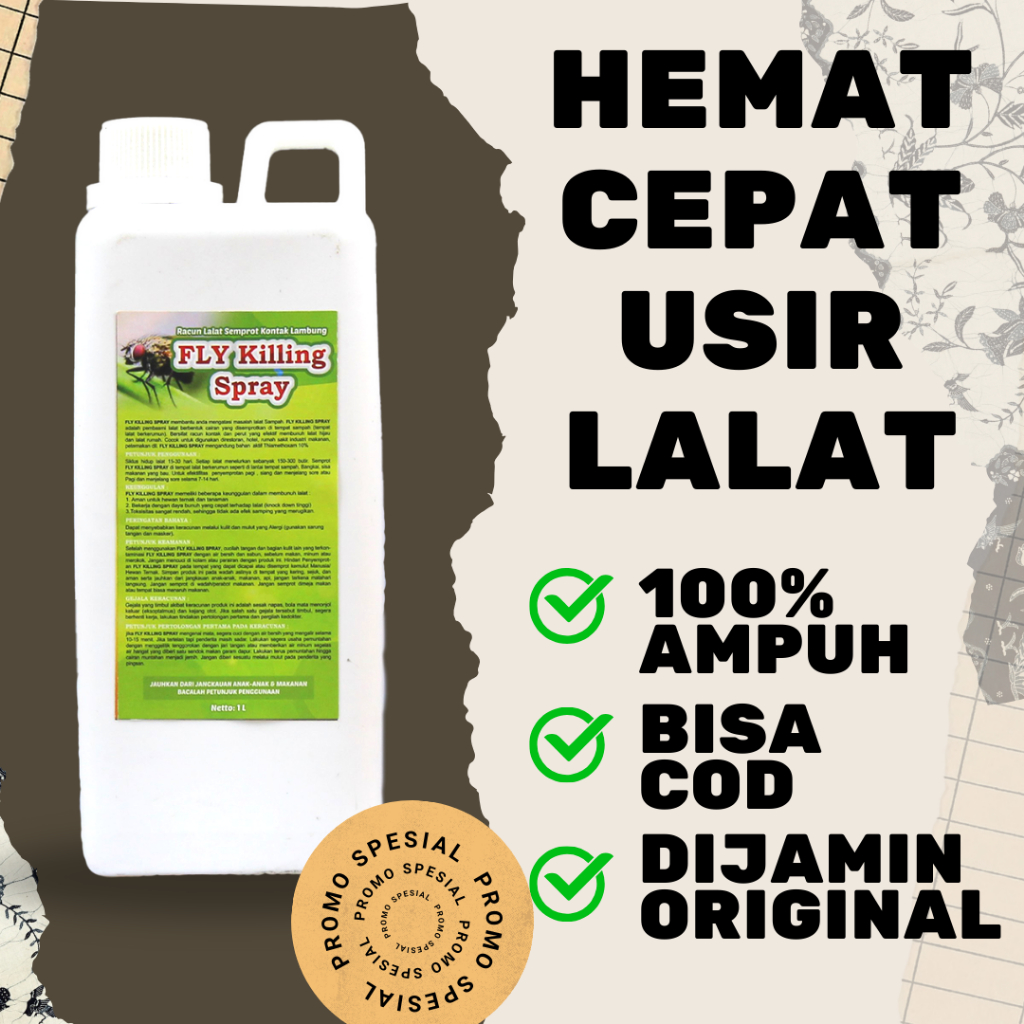 Jual FLY KILLING SPRAY RACUN LALAT SEMPROT PENGENDALI HAMA LALAT 1000ml ...