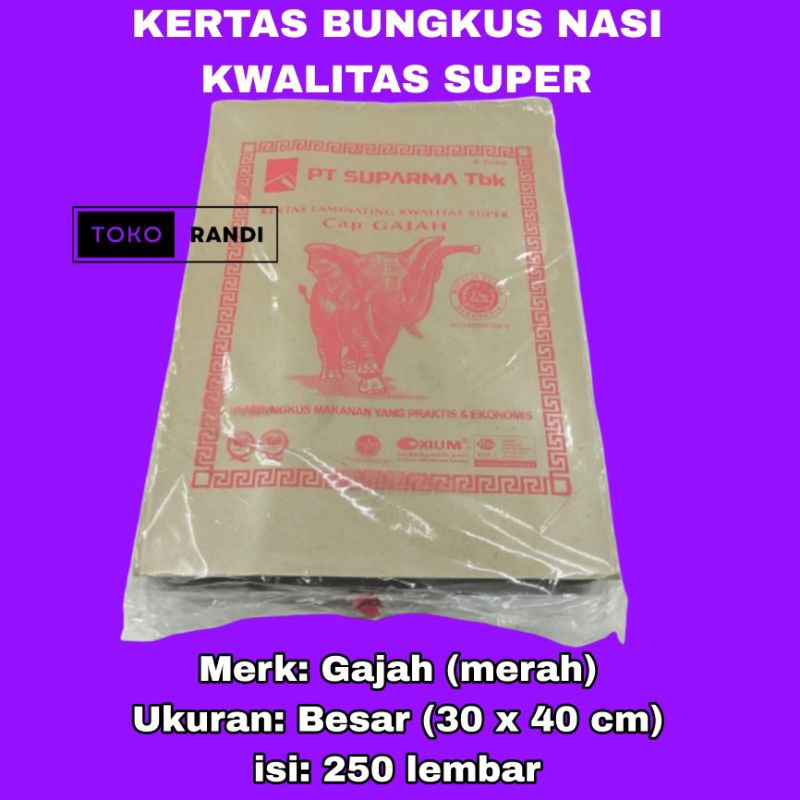 Jual Kertas Laminating CAP GAJAH isi 250 Lembar/ Kertas pembungkus ...