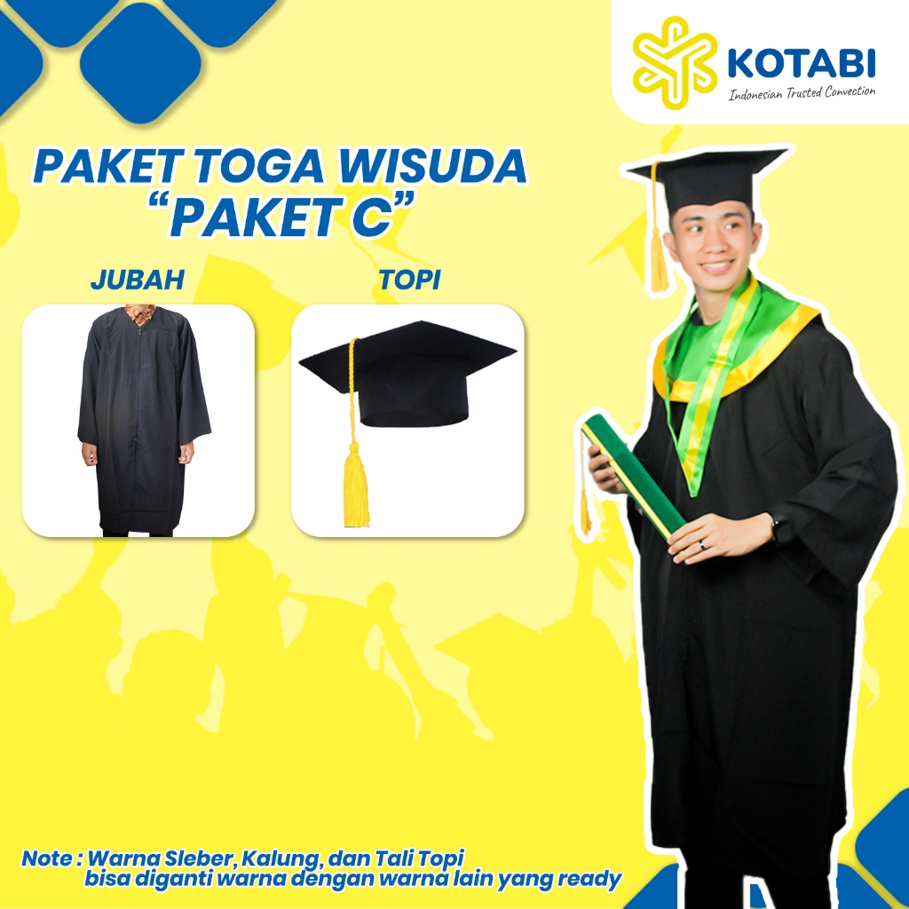 Jual KOTABI - PAKET WISUDA C , jual paket wisuda satuan ,Topi toga ...