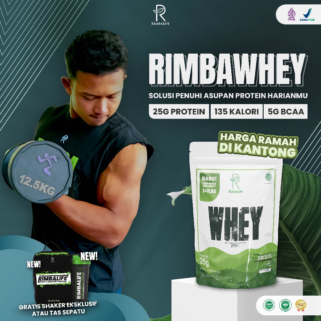 Jual Rimbalife Rimbawhey Rimba Whey Protein 3lbs / 1350gram Halal BPOM ...