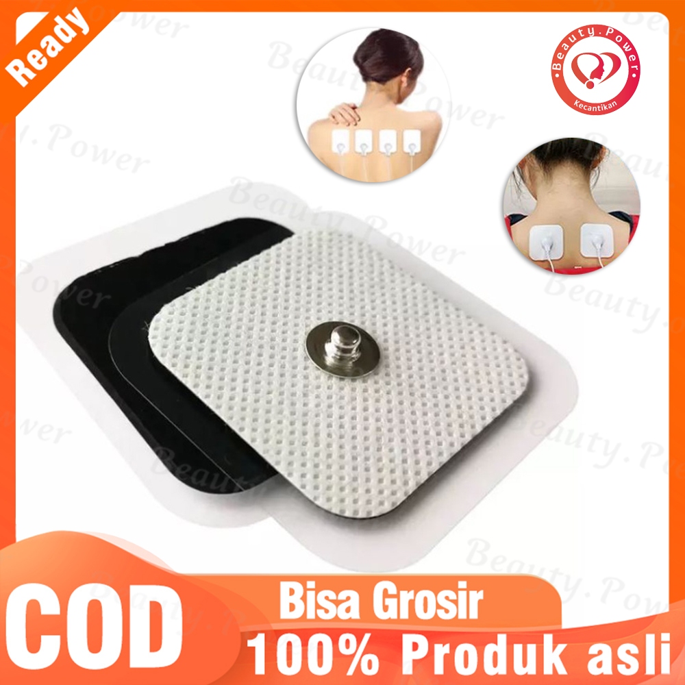 Jual 5 * 5CM Sepasang jenis tombol tambalan elektroda Pad Tens Kancing ...