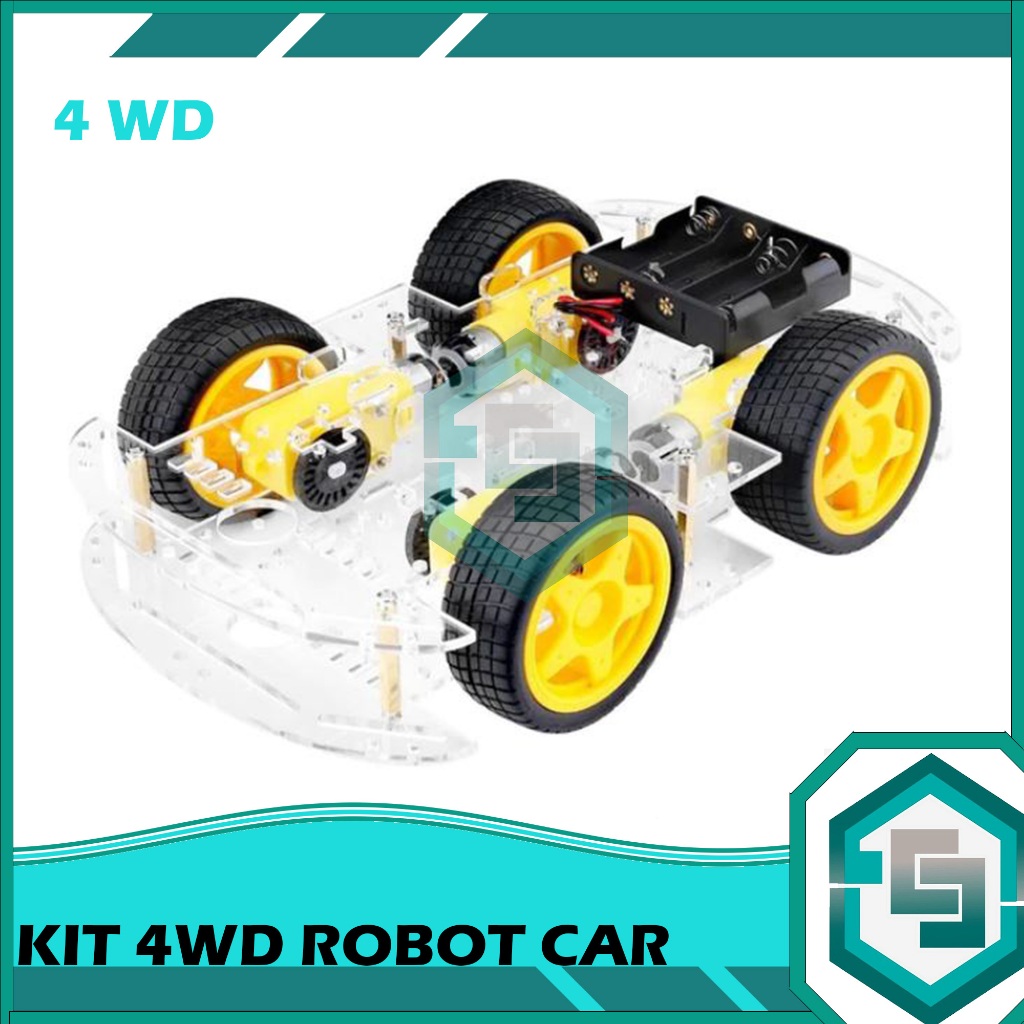 Jual Robot Car Moobil Mobil Arduino Kit Smart 4wd Raspberry Chasis Shopee Indonesia