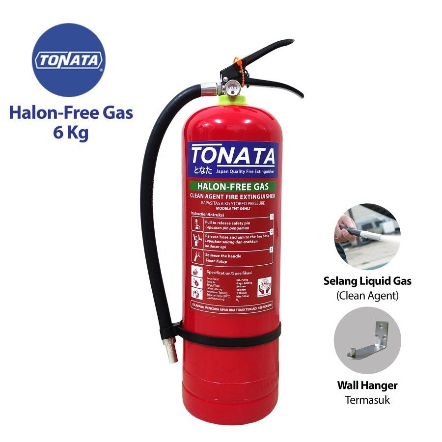 Jual APAR 6 kg Tonata Clean Agent Eco Liquid Gas / Set Komplit | Shopee ...