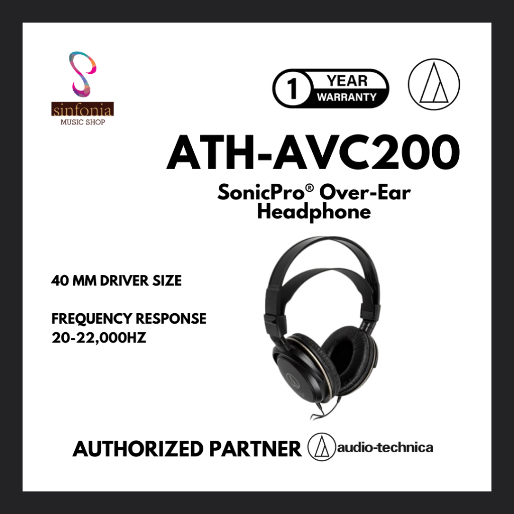 Jual Audio Technica ATH-AVC200 SonicPro Over-Ear Headphone - Black ...