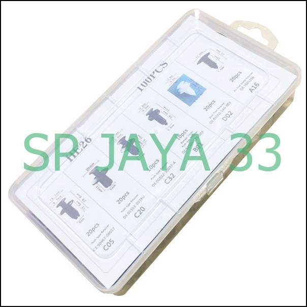 Jual Baut Kancing Klip Rivet Spakboard Bumper Mobil Universal 100 PCS ...