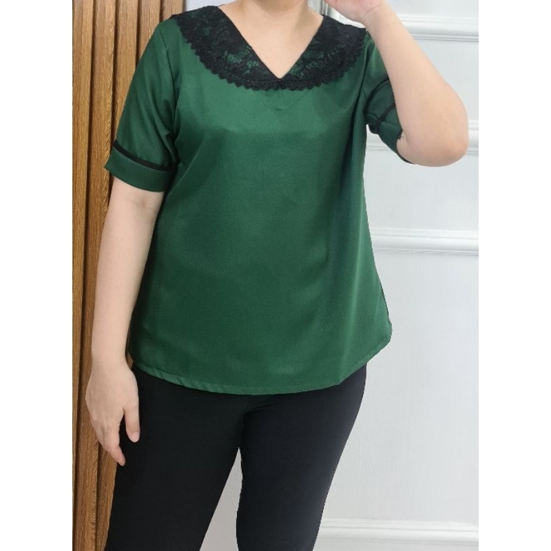 Jual LVL - Blouse Wanita Jumbo Atasan Model Baru Blus Korea Cewek LISA ...