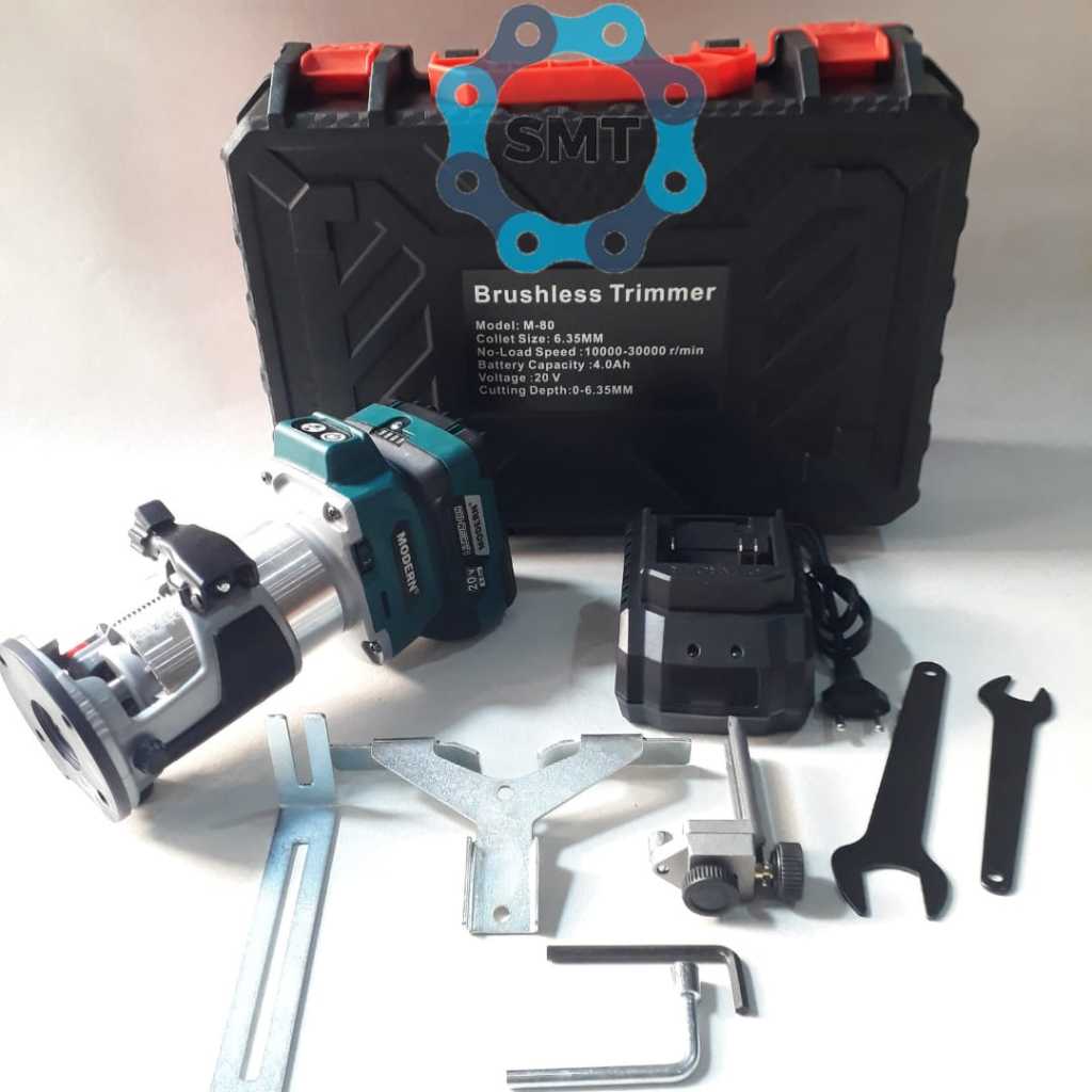 Jual Mesin Profil Wood Trimmer Kayu Baterai Batre Cordless 20V M80 M 80 ...