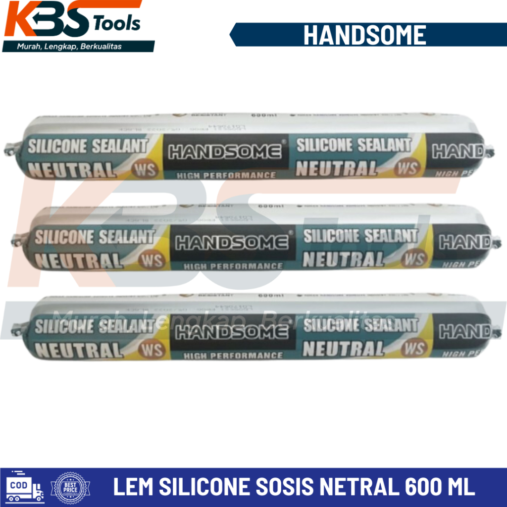 Jual Lem Kaca Silikon Sosis Netral Handsome Silicone Sealant Neutral ...