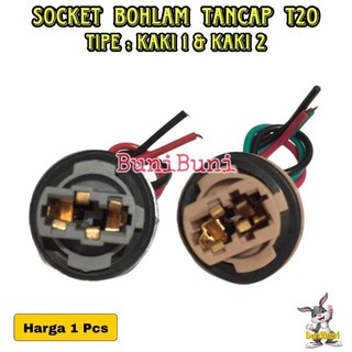 Jual SOCKET LAMPU T20 / Soket Fitting Bohlam Lampu Tancap T20 Kaki 1 ...