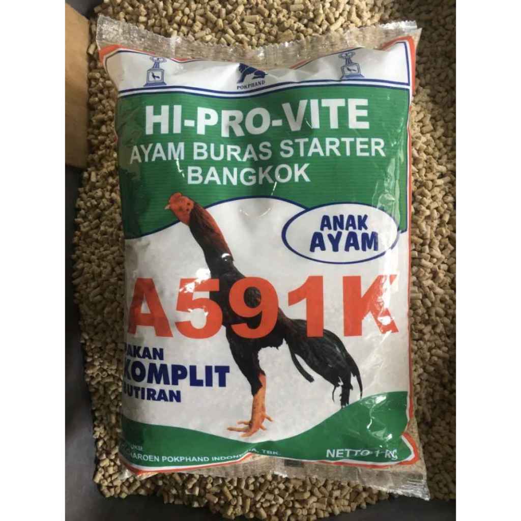 Jual Pakan ayam 591K Hi Pro Vite kemasan freshpack 1 kg | Shopee Indonesia
