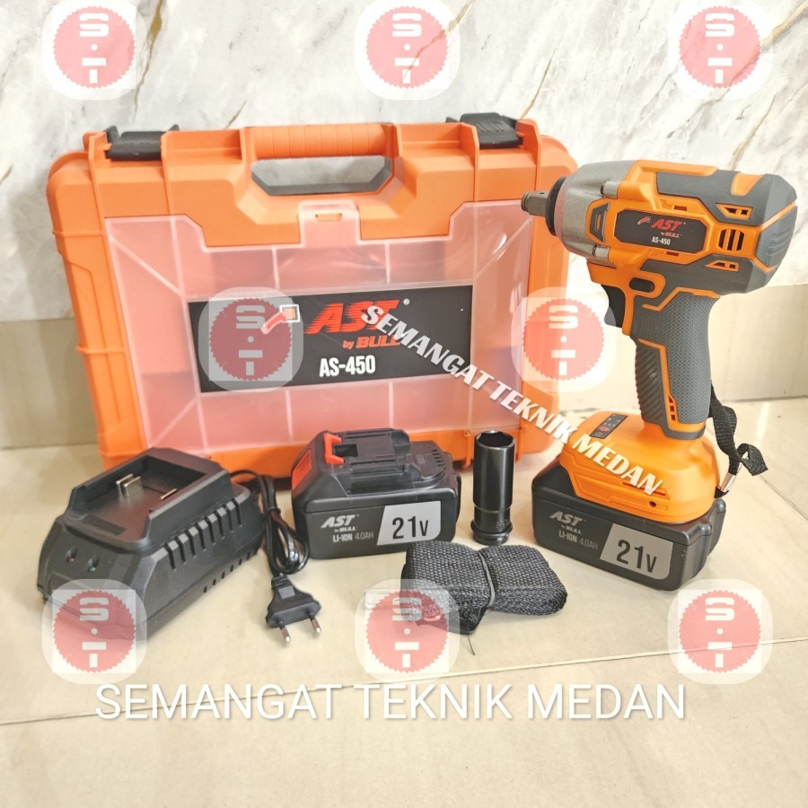 Jual AST450 CORDLESS BOR BATERAI BUKA RODA BAUT IMPACT WRENCH 1/2" AST ...