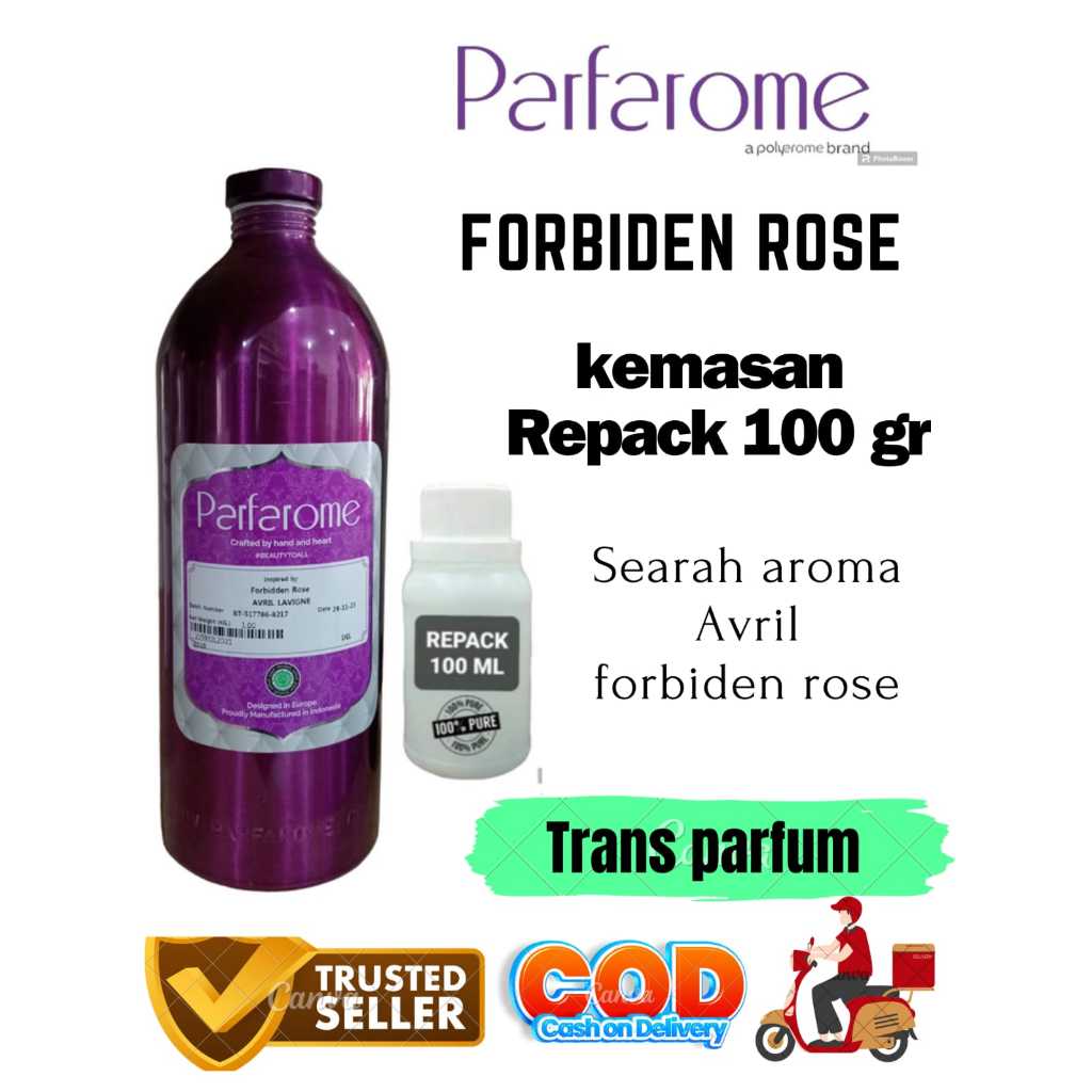 Jual REPACK 100 GRAM FORBIDEN ROSE BY PARFAROME DELUX SEARAH AVRIL FOR ...