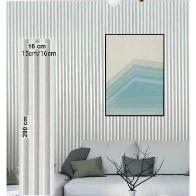 Jual KISI - KISI WPC / WALL PANEL PUTIH SOLID 24 MM Minimal 14 PC ...