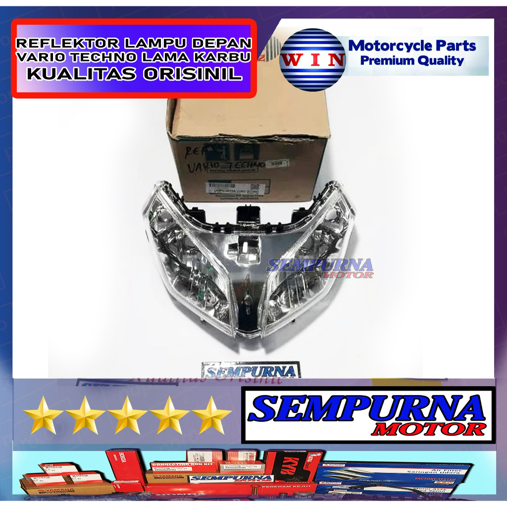 Jual Merek Win Kualitas Original Reflektor Lampu Depan Headlamp Vario Techno 110 CBS Old Karbu ...