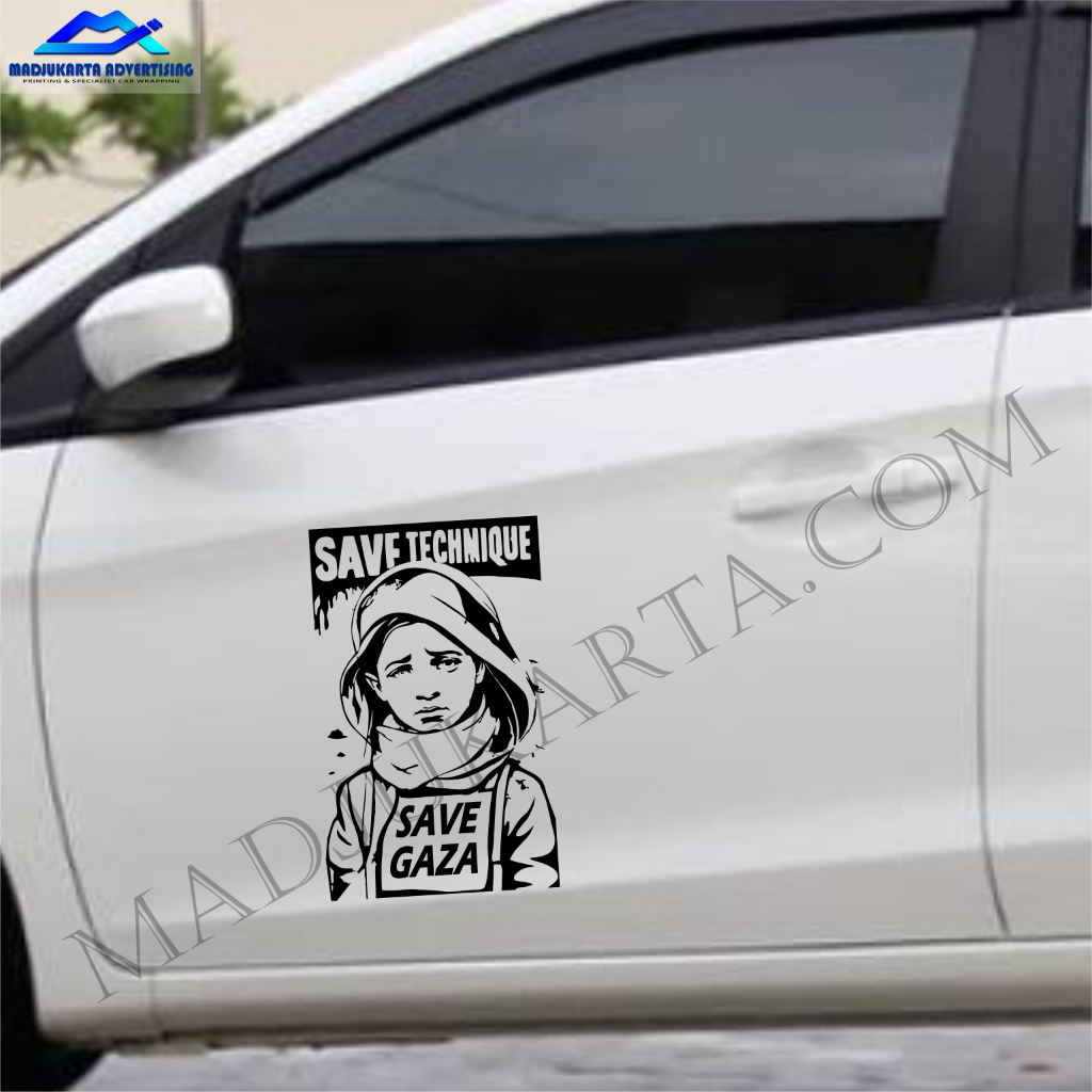 Jual sticker save palestine pintu mobil cutting sticker save gaza ...