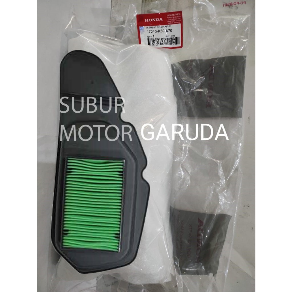 Jual FILTER UDARA VARIO 150 NEW LED TIPE K59 MERK AHM ORISINIL BUSA ...