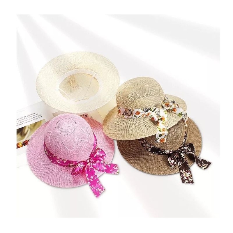 Jual Topi Pantai (Anyaman Bermotif) | Shopee Indonesia