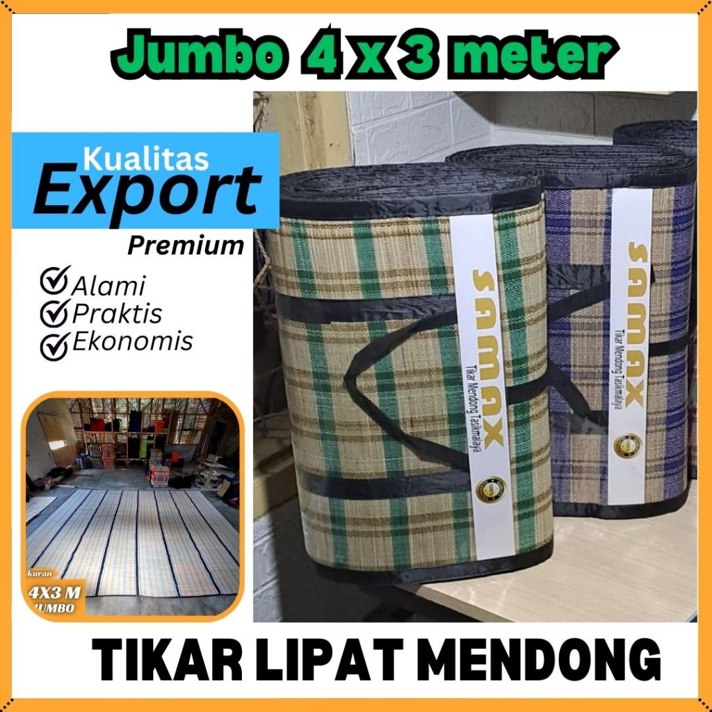 Jual Tikar LIpat Mendong ukuran Jumbo 4x3 m Tikar Lipat Piknik Jumbo 4 ...